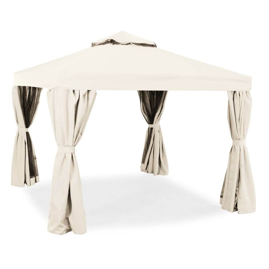 Paviljong 3000x3000 mm, komplett med tak, vegger og myggnett - Orderinvest