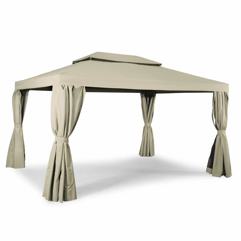 Paviljong Luxor 3000x4000 mm, komplett med tak, väggar och myggnät ...
